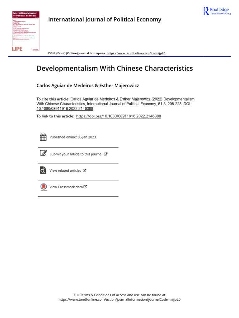 Developmentalism With Chinese Characteristics | PDF | Capitalism ...