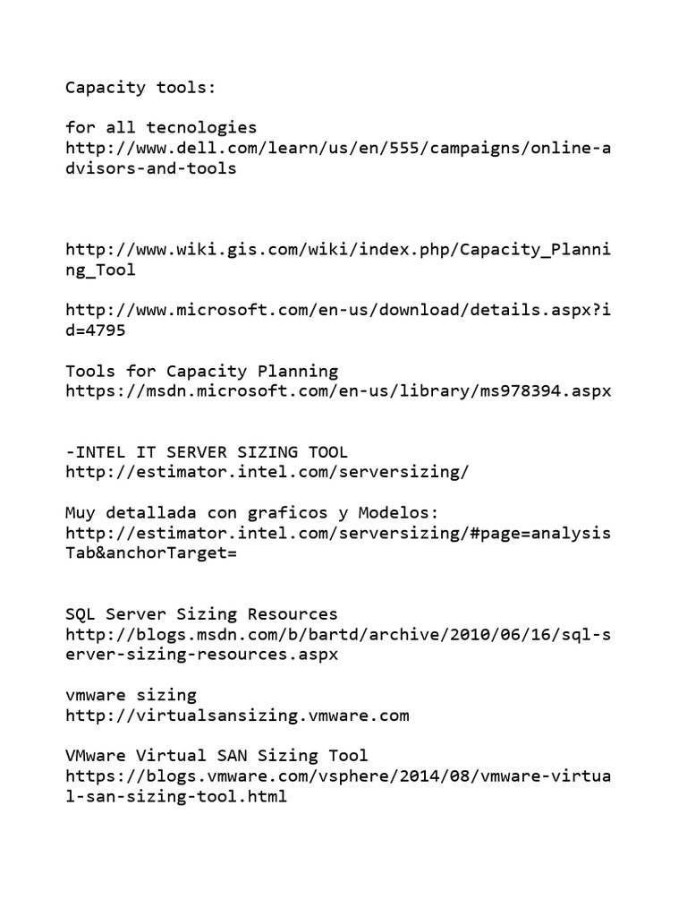 Capacity Tools - TXT - Bloc de Notas | PDF | Software | Computer Science