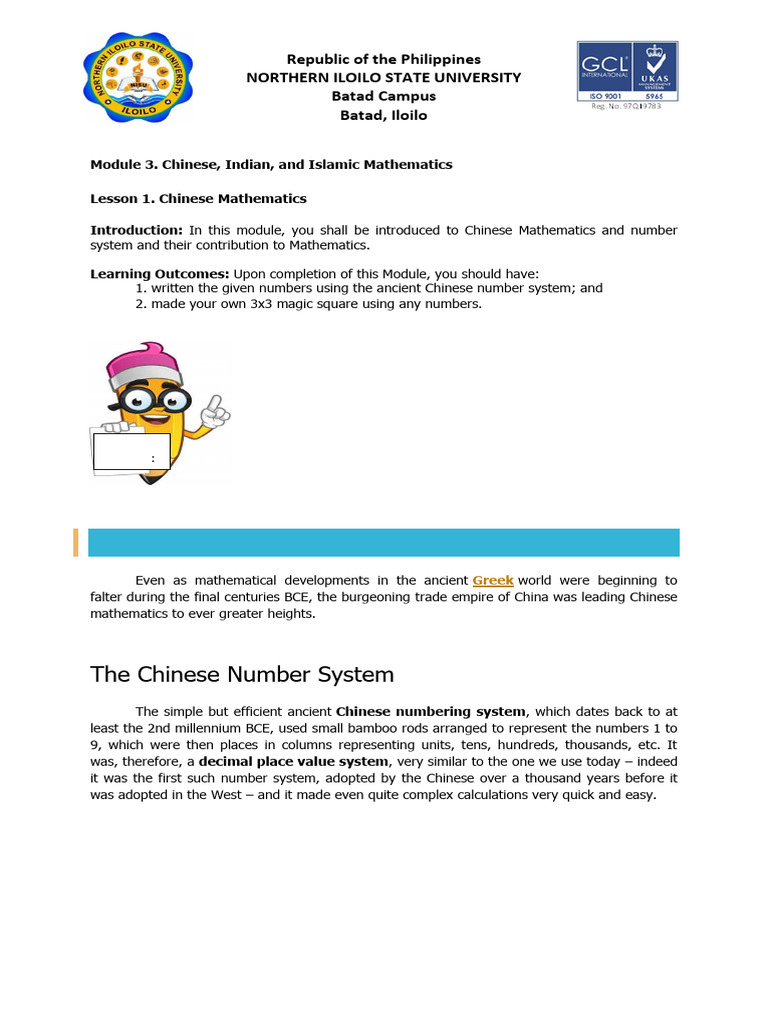 Edited Module 3 in History of Mathematics Lesson 1 | PDF | Numbers | Pi