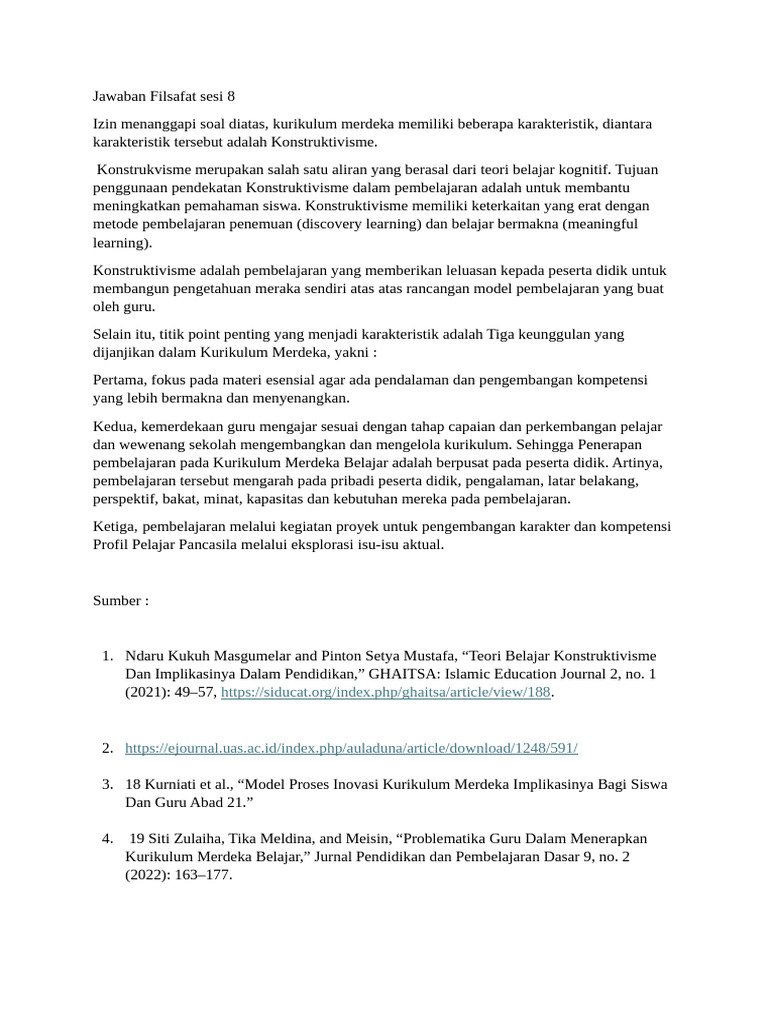 Jawaban sesi 8 | PDF