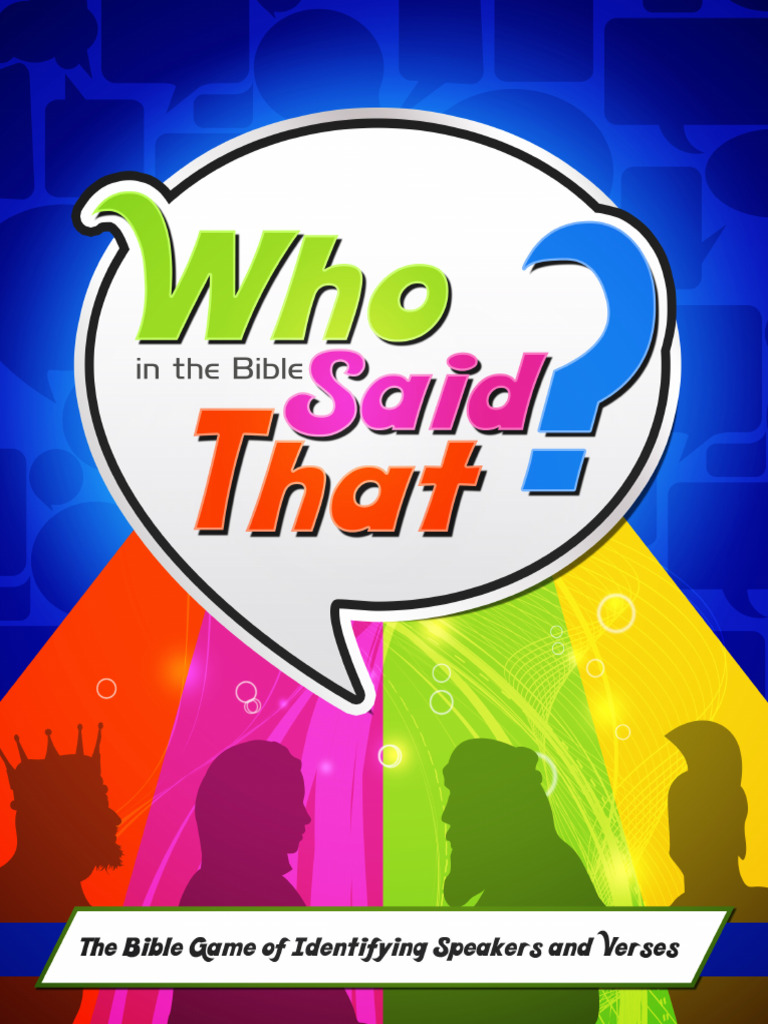 Bible Game: Who Said That? | PDF | Jesus | Gospel Of Matthew
