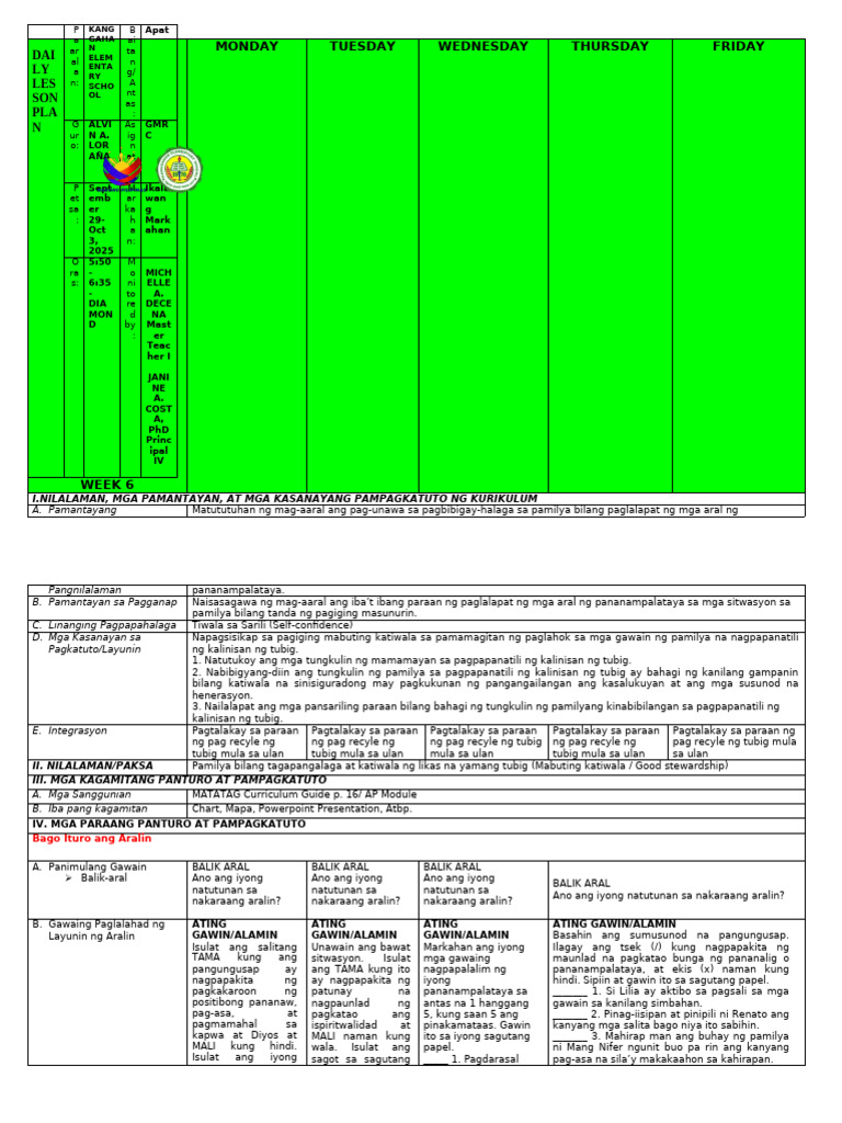 DLP GMRC Q2 W6 | PDF