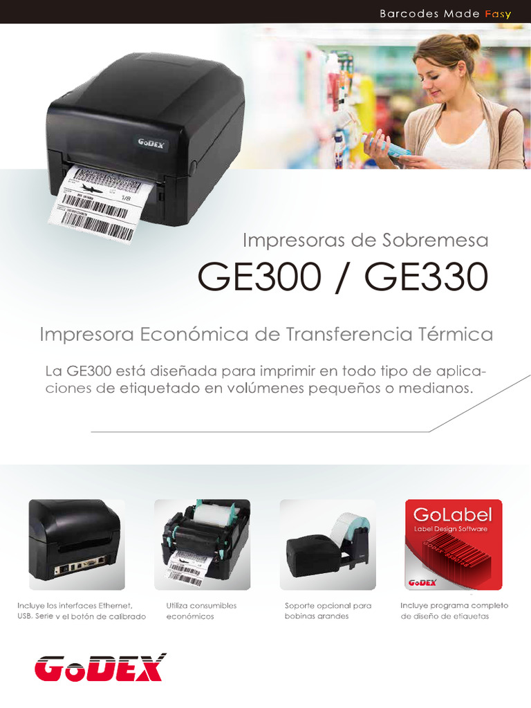 Brochure GoDEX GE300 Espanol | PDF | Informática | Ingeniería Informática