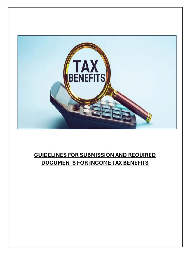 Guidelines For Submission and Required Documents For Income Tax ...