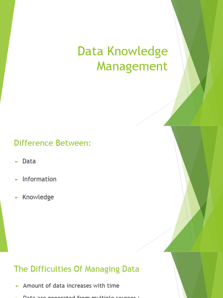 Data Knowledge Management | PDF