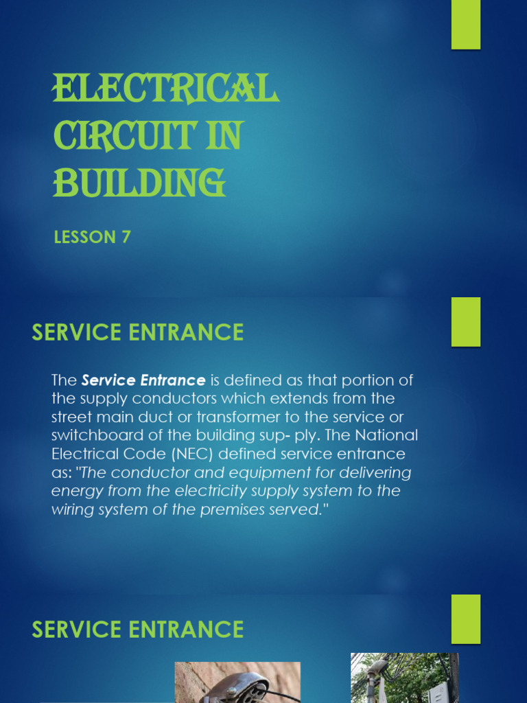 Understanding Building Service Entrance | PDF | Electrical Wiring ...