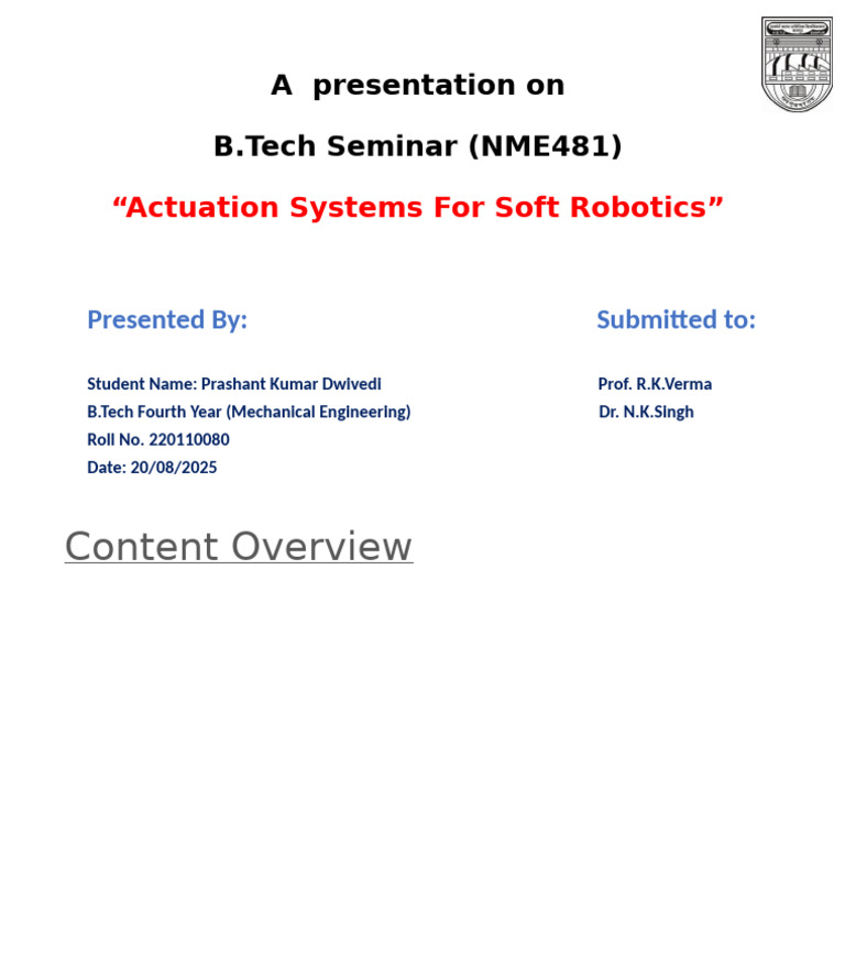 Seminar Actuation System | PDF