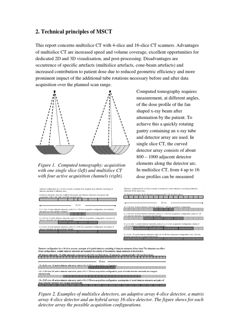 Technical Principles of MSCT | PDF | Ct Scan | Dosimetry