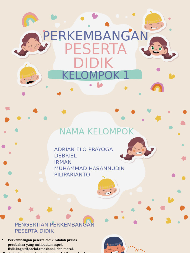 Perkembangan Peserta Didik: Aspek dan Prinsip | PDF