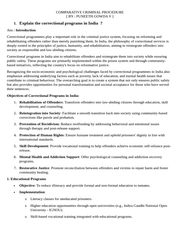 Comparative Criminal Procedure Notes | PDF | Arrest | Bail