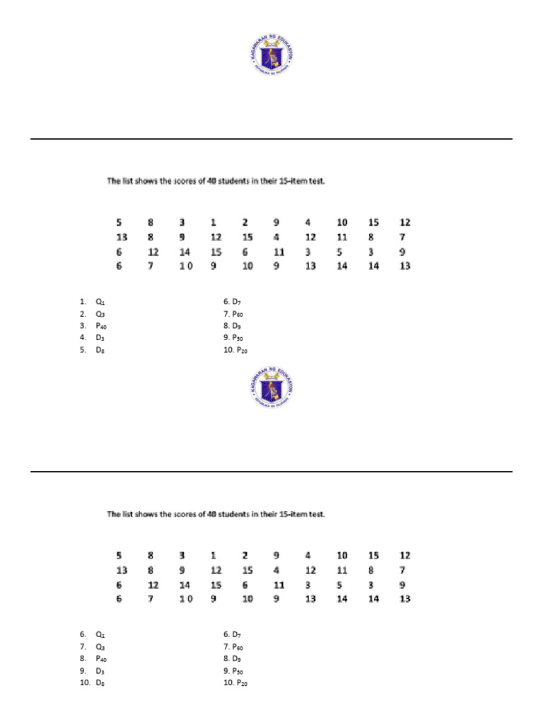 Mathematics 10 Summative Test Guide | PDF