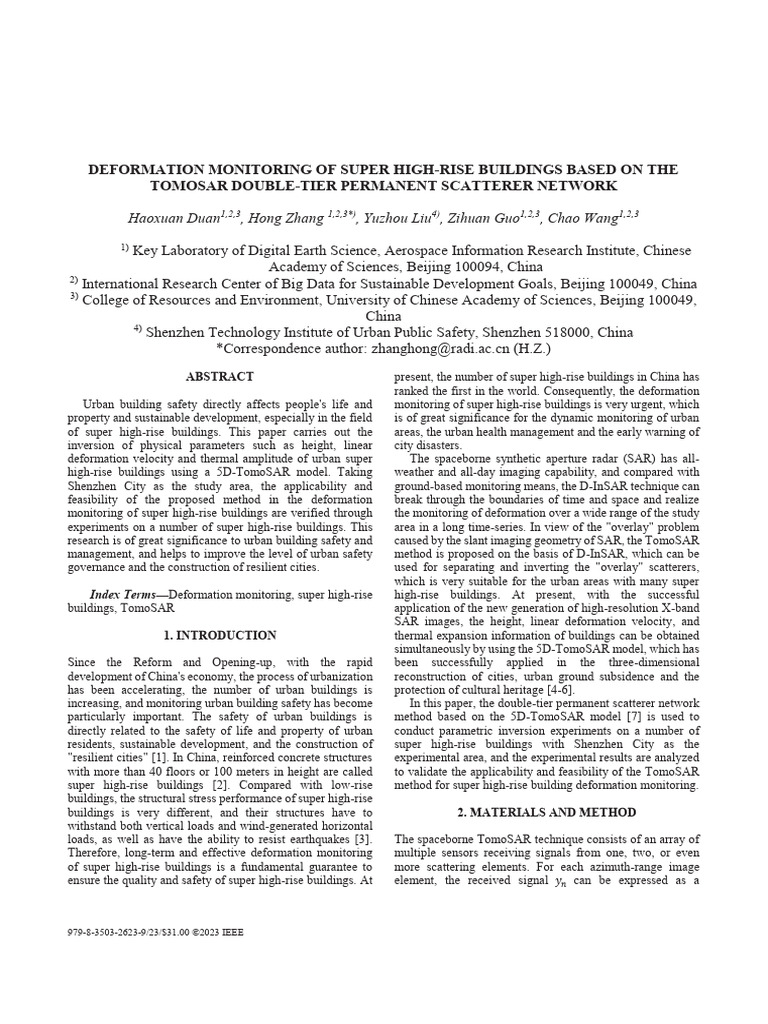 Deformation Monitoring of Super High-Rise Buildings Based On The ...