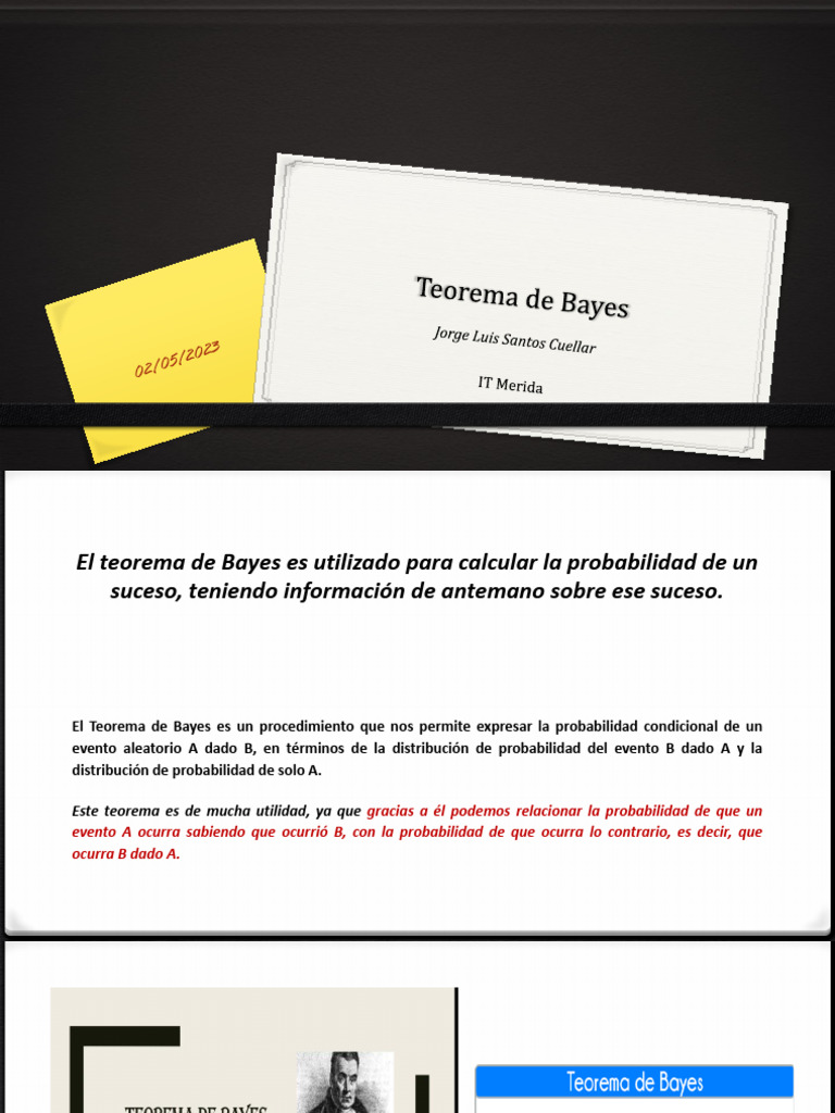 Teorema de Bayes y Probabilidades Condicionales | PDF | Probabilidad ...