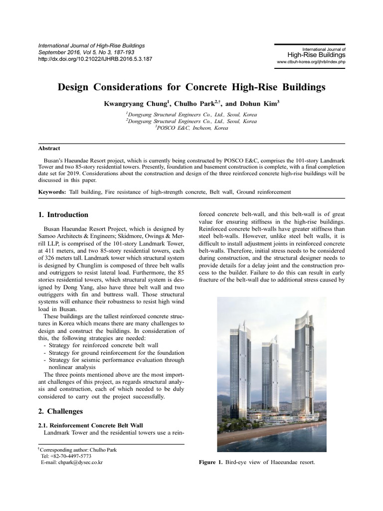 Design Strategies for High-Rise Concrete Buildings | PDF | Fault ...