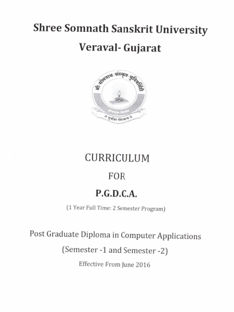 Pgdca Sem 1 and 2 - Syllabus | PDF