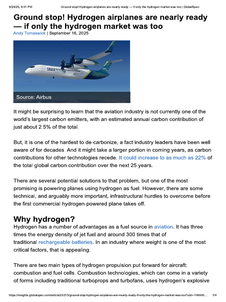 Ground Stop Hydrogen Airplanes Are Nearly Ready | PDF