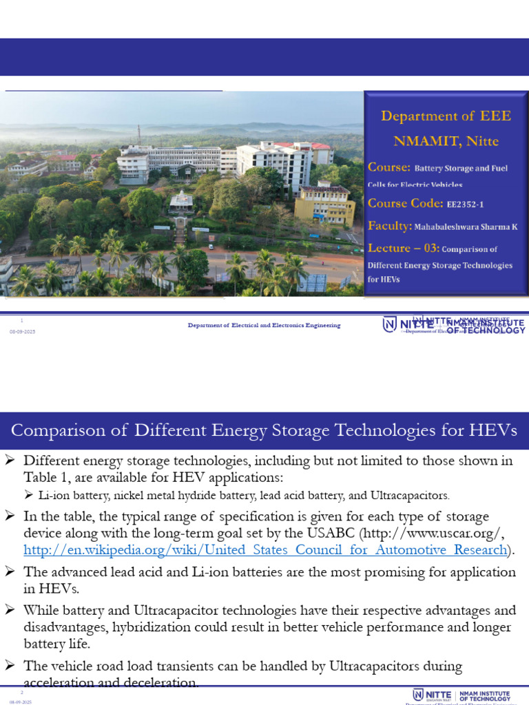 Chapter2 Lecture3 ComparisonOfDifferentEnergyStorageTechnologiesForHEVs | PDF | Hybrid Vehicle ...