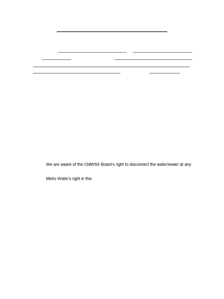 Temporary Connection Bond | PDF | Sanitary Sewer
