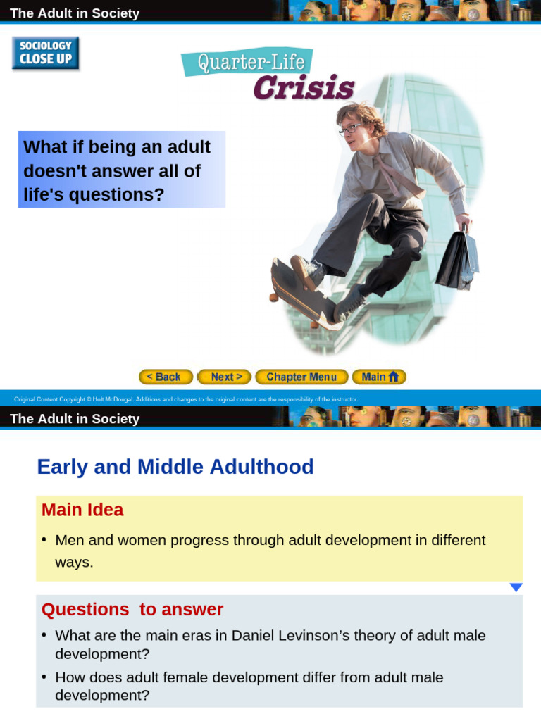 Early and Middle Adulthood | PDF | Adults | Liberal Arts Education