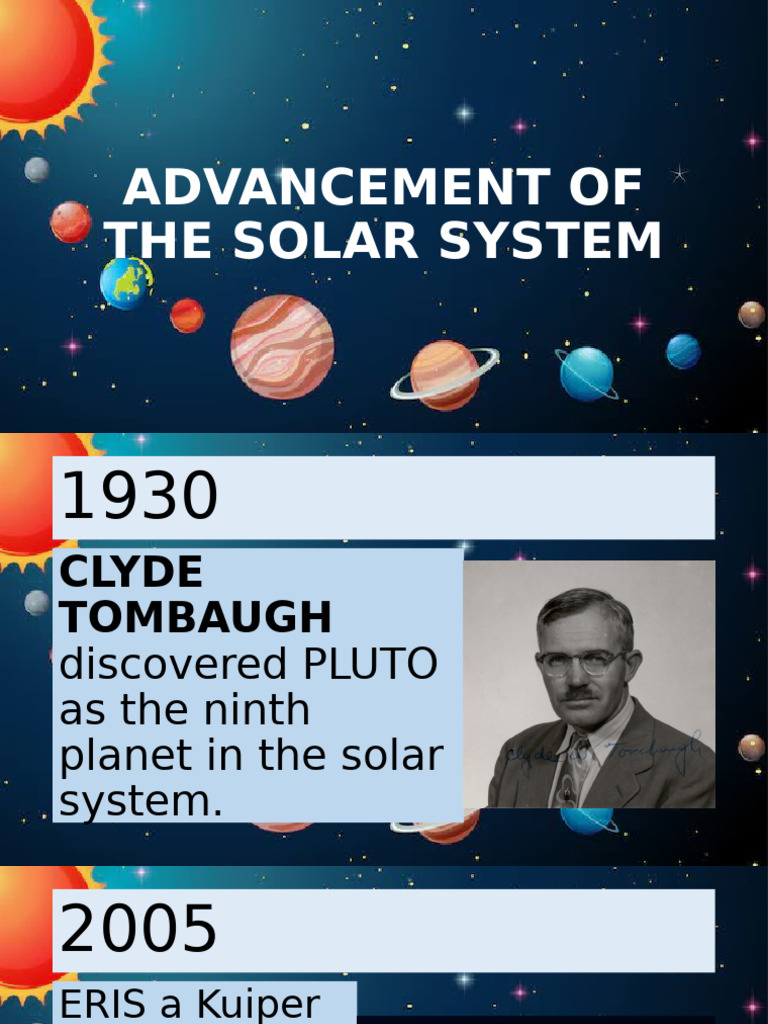 Lesson 2.3 Current Advancement and | PDF | Planets | Pluto