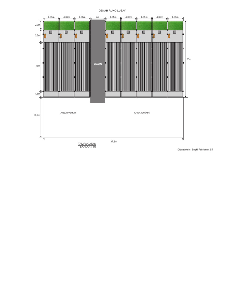 Denah Ruko Lubay Skala 1:50 | PDF