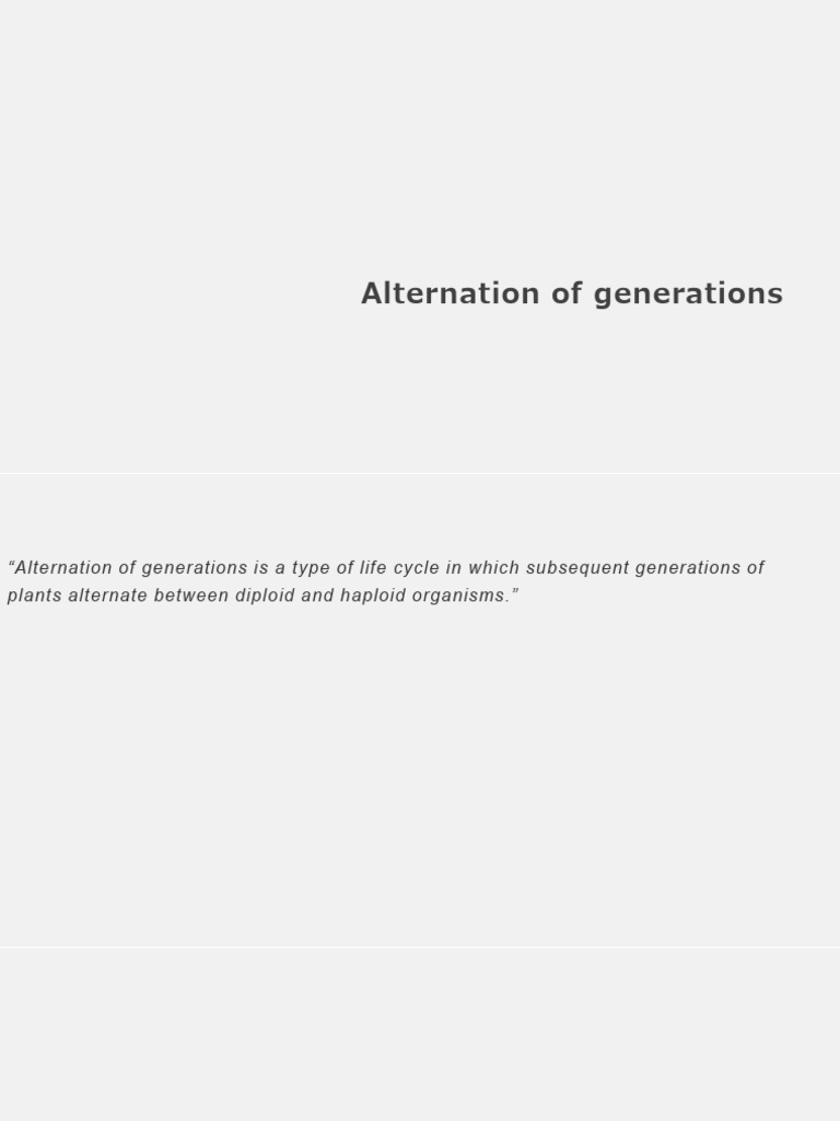 12) Alternation of Generation | PDF | Spore | Sexual Reproduction