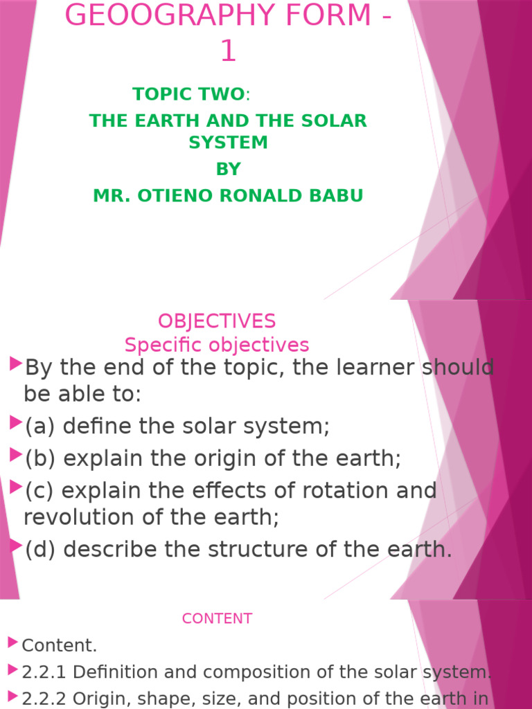 Earth and Solar System Overview | PDF | Planets | Solar System