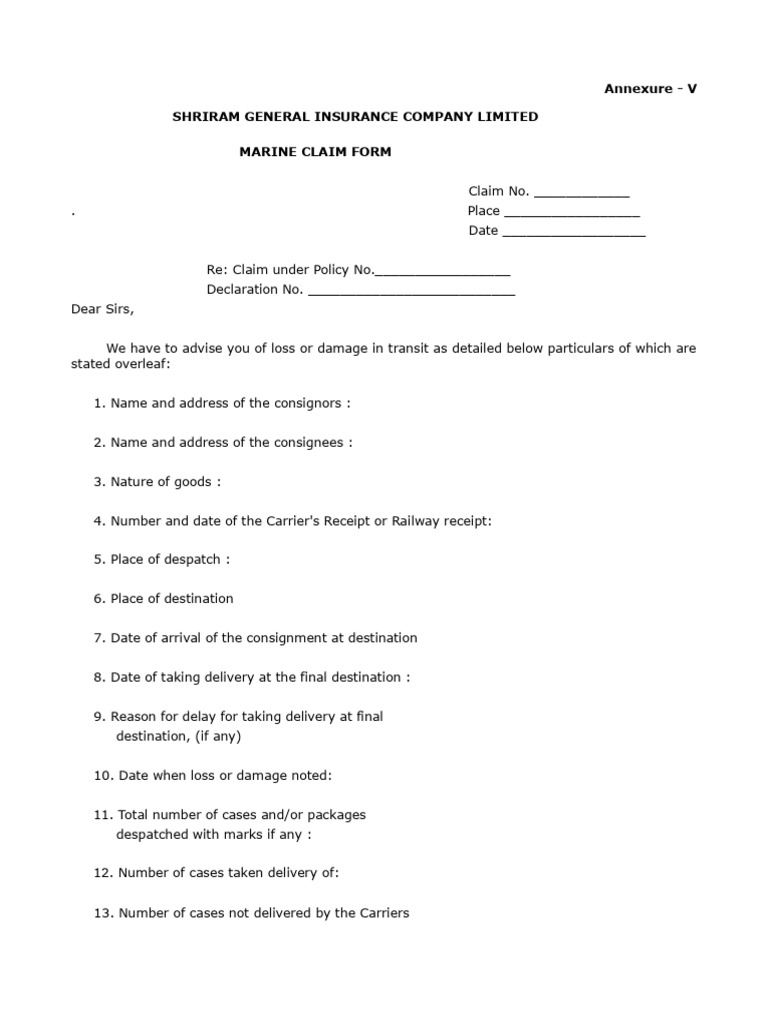 Marine Claim Form | PDF | Chess Theory | Chess