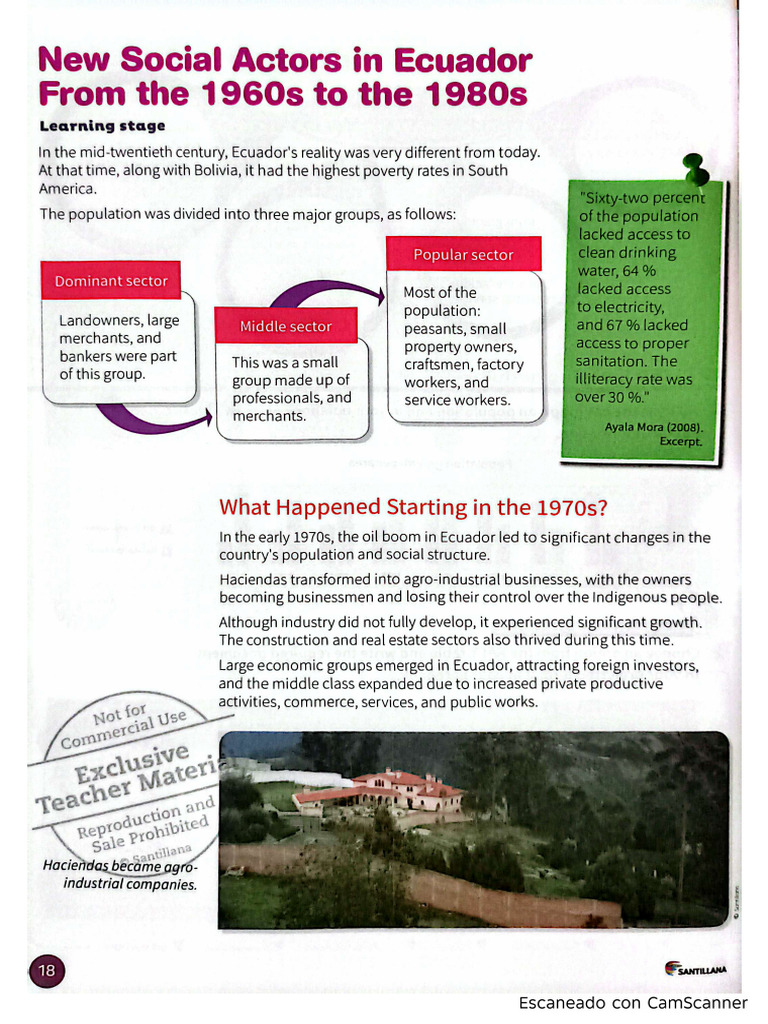 Unit 1 - 3. New Social Actors in Ecuador From The 1960s To The 1980s | PDF