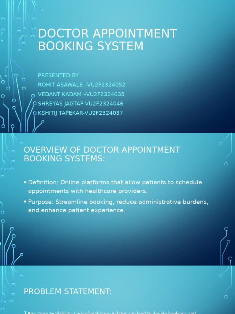 Doctor Appointment Booking Systems Overview | PDF