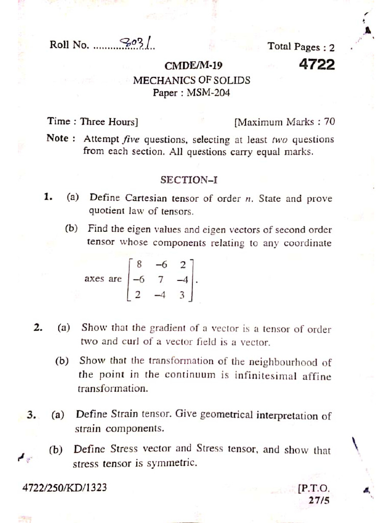Mechanics of Solid | PDF
