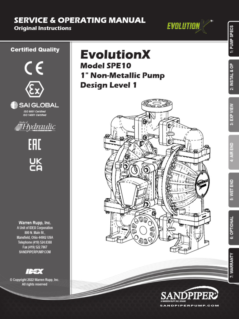 Air Operated DIphragm Pumps - IOM | PDF | Fuse (Electrical) | Pump