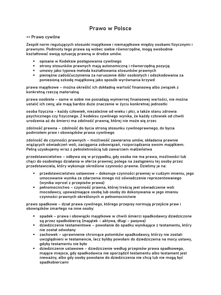Prawo W Polsce Wos | PDF