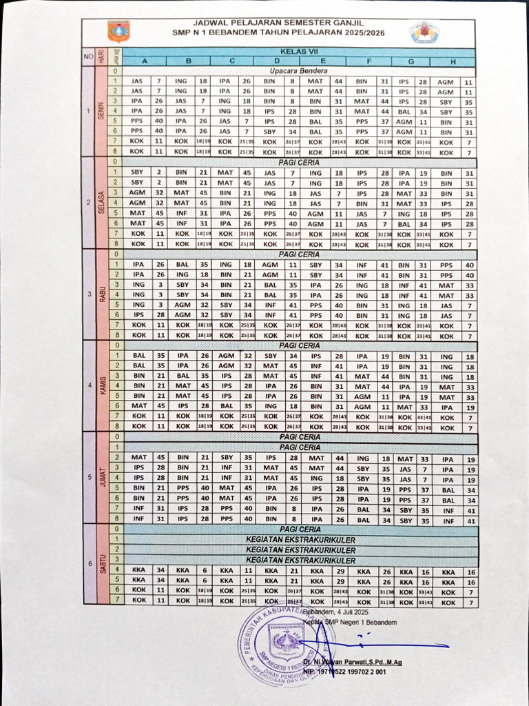 Jadwal Baru Agustus 2025 | PDF