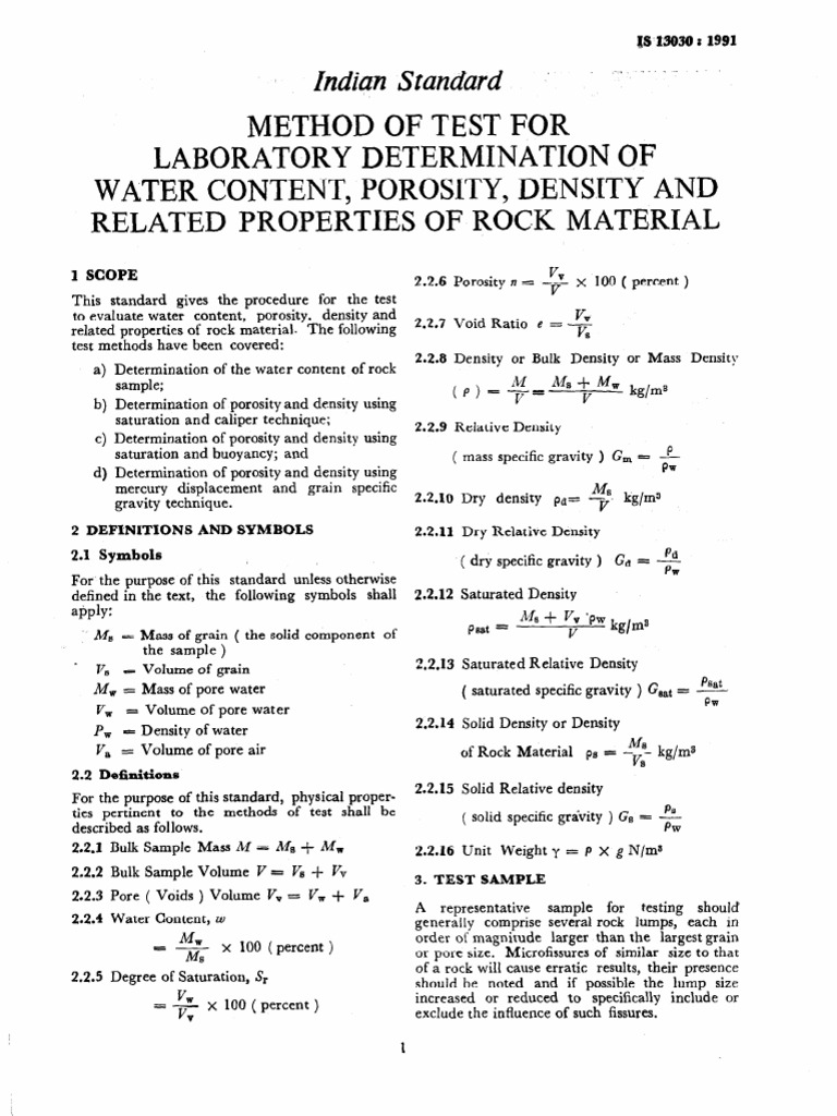 IS 13030 (1991)_ Method of test for laboratory determination of water ...