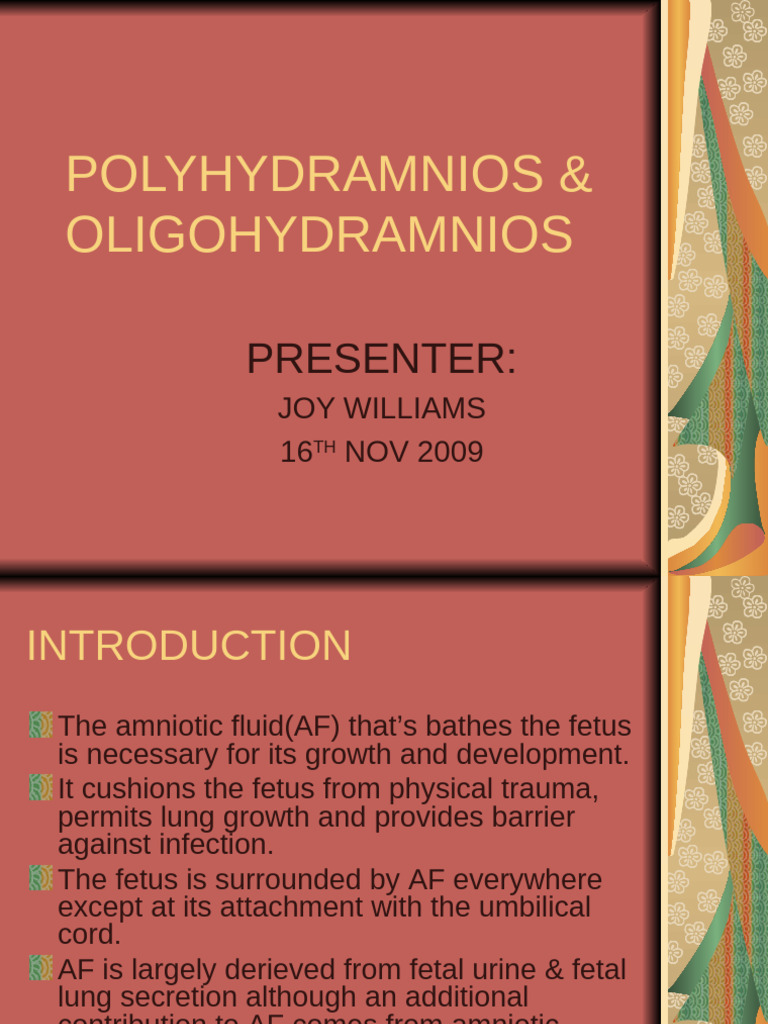 Polyhydramnios & Oligohydramnios 2 | PDF | Fetus | Obstetrics