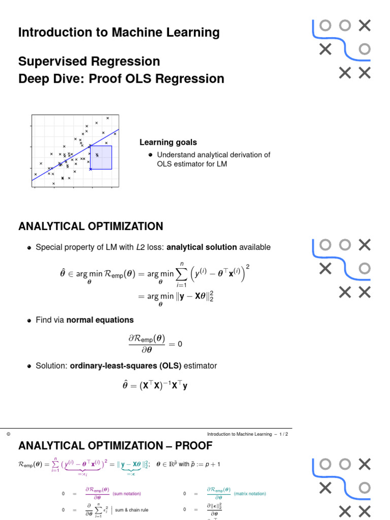 Slides Regression Deepdive Ols | PDF | Ordinary Least Squares | Estimation Theory