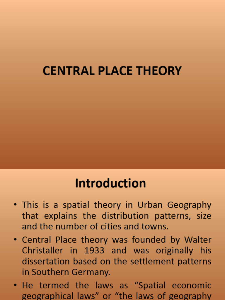 Understanding Central Place Theory | PDF | Economies | Economics