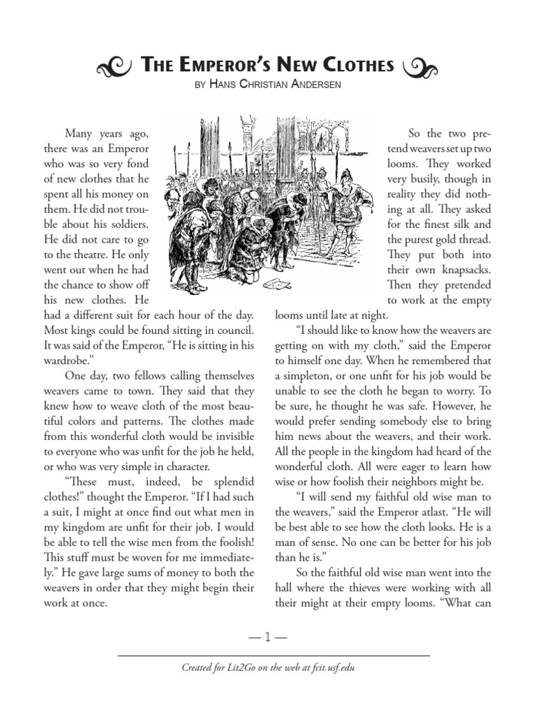 The Emperor's New Clothes Explained | PDF | Weaving | Loom