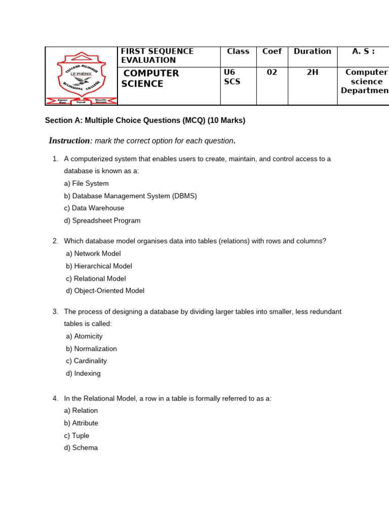 Database Management System Evaluation | PDF | Databases | Relational Model