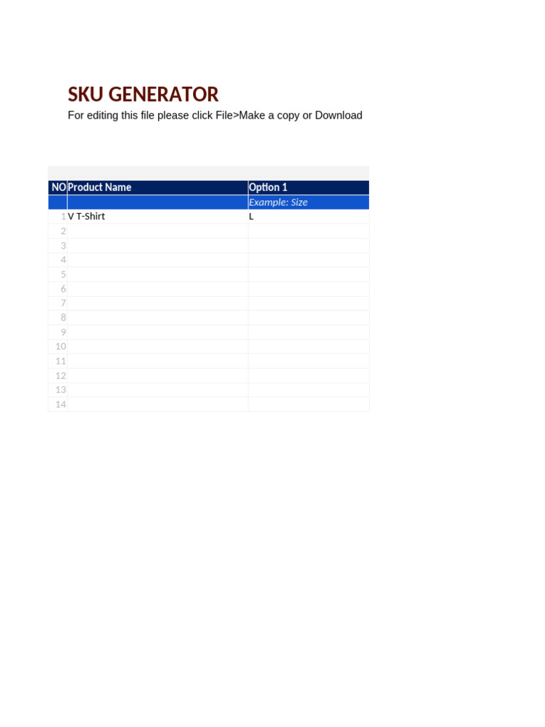 SKU Generator by Fabrikatör | PDF