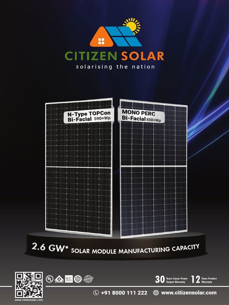 Citizen Solar: High-Efficiency PV Modules | PDF | Solar Power ...