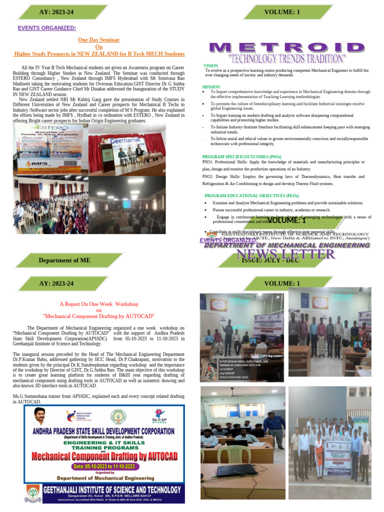News Letters Ay - 2023-24 - Vol 1 | PDF