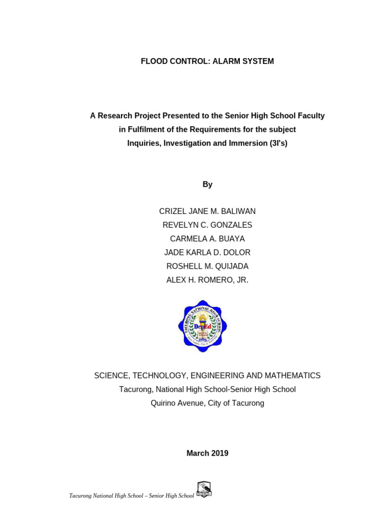 Flood Control Alarm System Prototype | PDF | Electronic Circuits ...