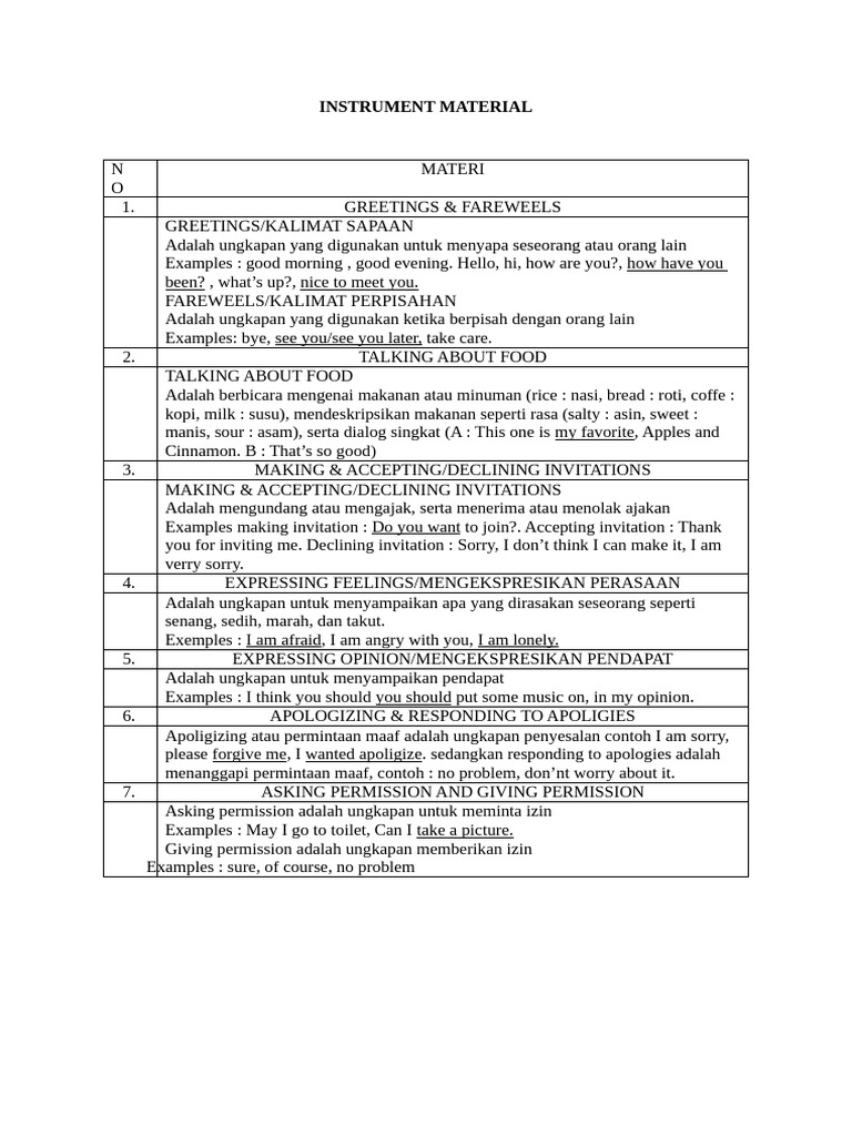 Instrument Material | PDF