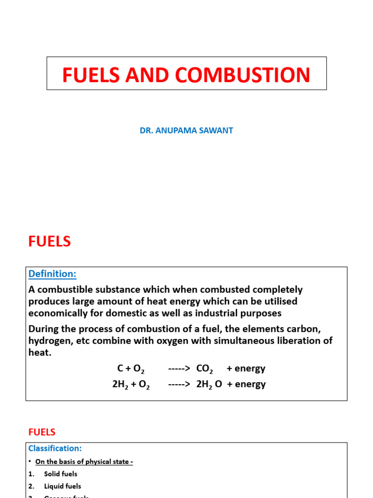 Fuels and Combustion Overview | PDF | Fuels | Combustion