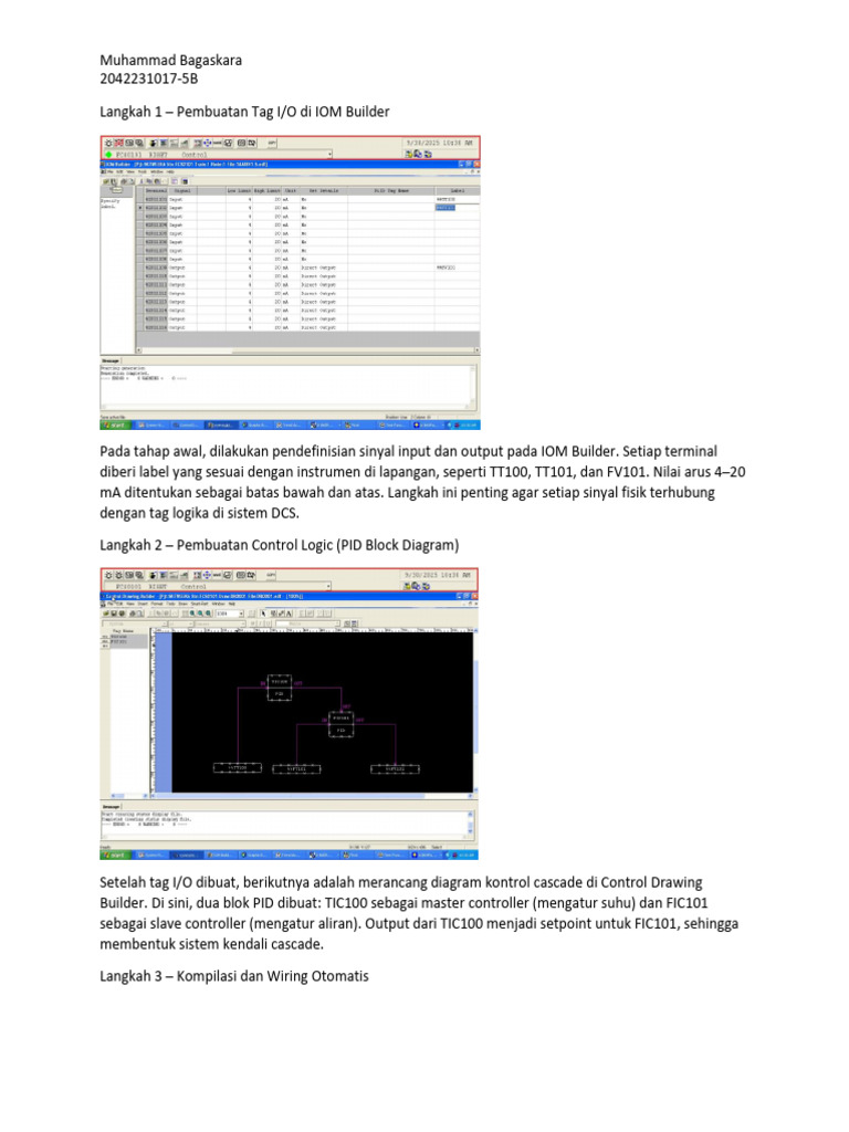 Muhammad Bagaskara - Pembuatan Program DCS Sistem Cascade Control | PDF