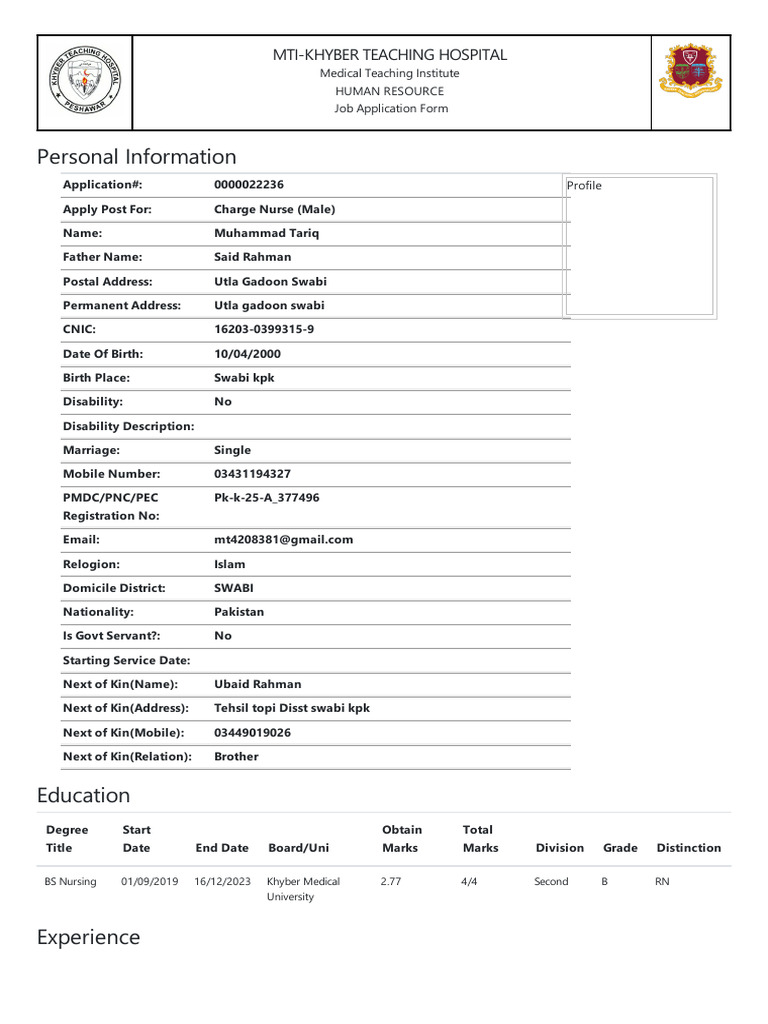 Applicationform Download | PDF