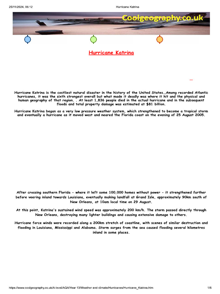 Hurricane Katrina | PDF