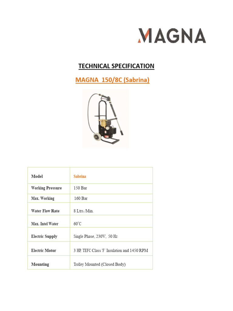 Magna 150-8C Sabrina-Old Version | PDF